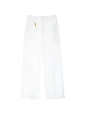 Carven Off- Wide-leg Trousers With Attached Keyring