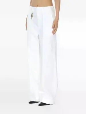 Carven Off- Wide-leg Trousers With Attached Keyring