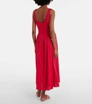 Faithfull The Brand Prali Cotton Midi Dress