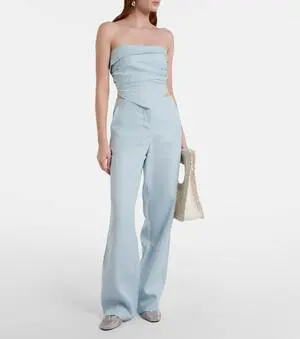 Faithfull The Brand Lulea Wide-leg Linen Pants - Blue