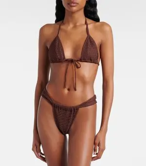 MONTCE Emma Crochet Bikini Top - Brown