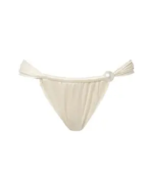 MONTCE Sandra Embellished Bikini Bottoms - White