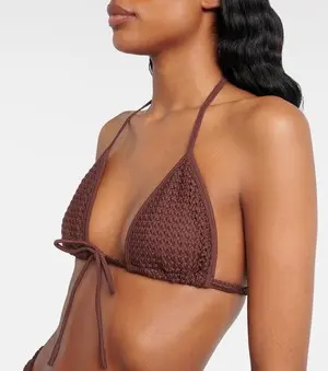 MONTCE Emma Crochet Bikini Top - Brown
