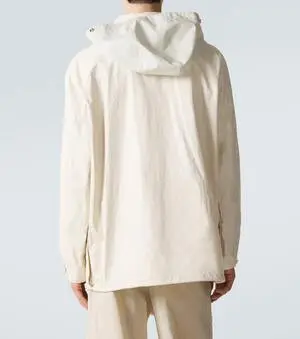 LEMAIRE Hooded Coated Linen-blend Raincoat - Beige