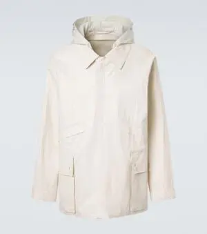 LEMAIRE Hooded Coated Linen-blend Raincoat - Beige