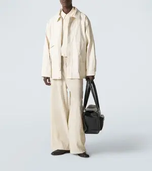 LEMAIRE Hooded Coated Linen-blend Raincoat - Beige