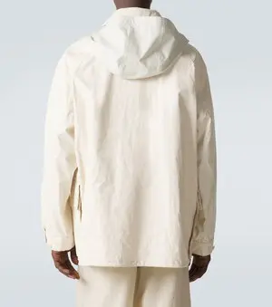 LEMAIRE Hooded Coated Linen-blend Raincoat - Beige