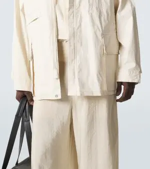LEMAIRE Hooded Coated Linen-blend Raincoat - Beige