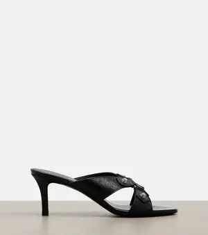 Balenciaga Cagole Leather Mules