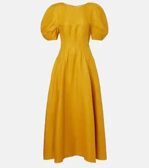 Puff Sleeve Linen Dresses