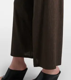 Proenza Schouler Calla Linen-blend Wide-leg Pants - Brown
