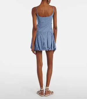 Faithfull The Brand Pelea Checked Cotton Minidress