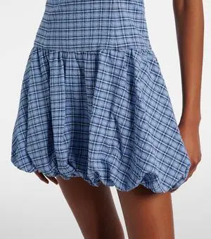 Faithfull The Brand Pelea Checked Cotton Minidress
