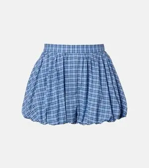 Faithfull The Brand Mira Checked Cotton Shorts