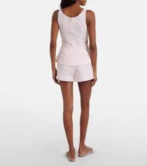 Faithfull The Brand Leora Gingham Linen Shorts