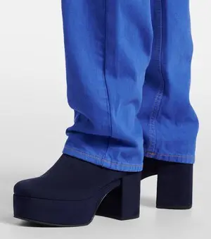 GIANVITO ROSSI Sally Suede Platform Ankle Boots