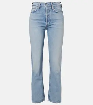 Light Blue Straight-Leg Jeans