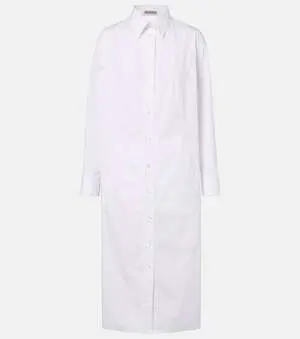 Balenciaga Cotton Poplin Shirt Dress Faded