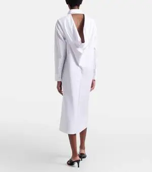 Balenciaga Cotton Poplin Shirt Dress Faded