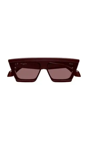 Alaïa Acetate Mask Frame Sunglasses - Red