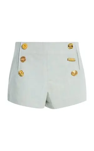 Françoise Bijou Denim Shorts - Light Wash