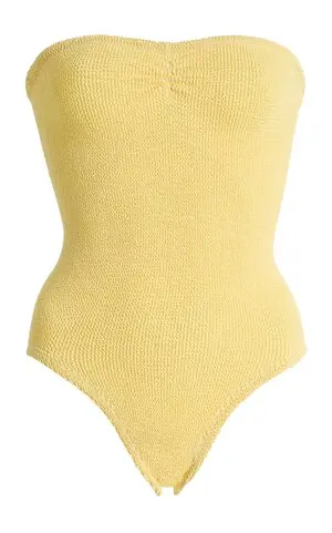 Hunza G Brooke Strapless One-piece Swimsuit - Yellow