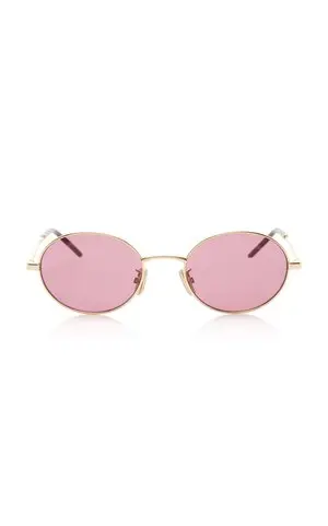 Givenchy City Round-frame Metal Sunglasses - Brown