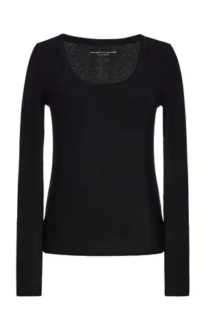 Majestic Filatures Stretch-jersey T-shirt - Black