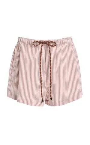 Citizens Of Humanity Este Striped Drawstring Shorts - Pink