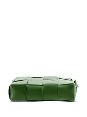 Bottega Veneta Cassette Zip Camera Maxi Intrecciato Leather Crossbody Bag - Green