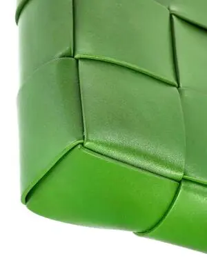 Bottega Veneta Cassette Zip Camera Maxi Intrecciato Leather Crossbody Bag - Green