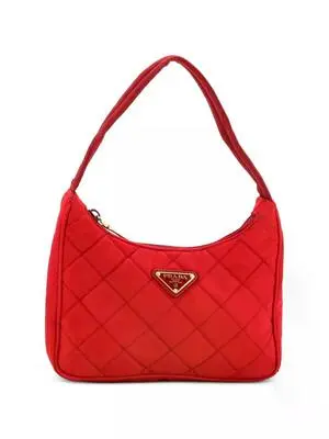 Prada Quilted Tessuto Mini Hobo Bag