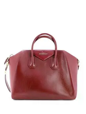 Givenchy Antigona Glazed Leather Medium Satchel - Red