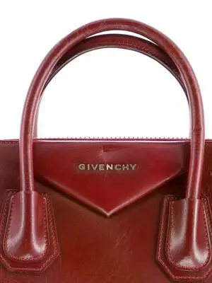 Givenchy Antigona Glazed Leather Medium Satchel - Red