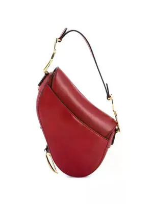 Dior Saddle Handbag Leather Mini Shoulder Bag - Red