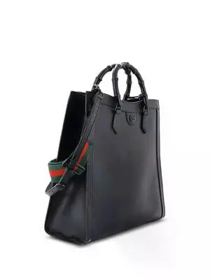 Gucci Diana Large Tote With Bamboo Handle - Black
