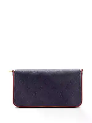 LOUIS VUITTON Felicie Pochette Monogram Empreinte Leather Crossbody Bag - Blue
