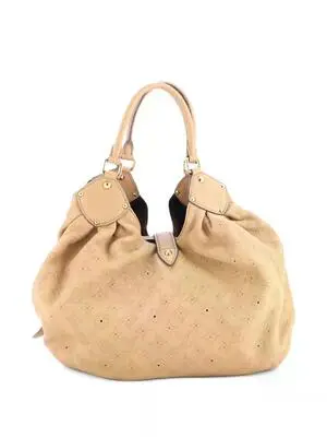 LOUIS VUITTON Xl Mahina Leather Hobo Bag - Neutrals