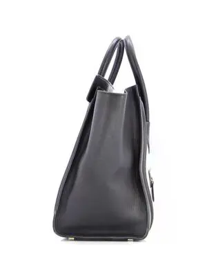 Celine Bicolor Luggage Leather Mini Satchel - Black