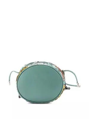 Gucci Gg Marmont Sequined Mini Bucket Bag - Blue