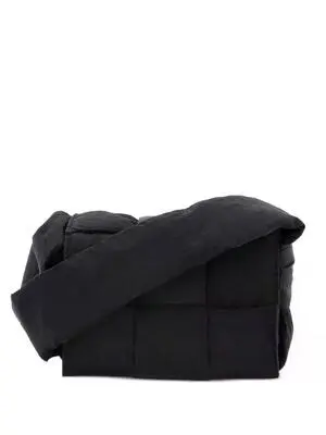 Bottega Veneta Cassette Maxi Intrecciato Nylon Extra Mini Crossbody Bag - Black
