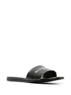 Givenchy Embossed Logo Slides - Black