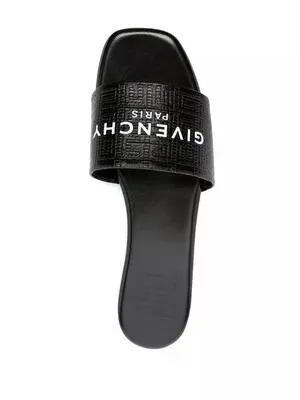 Givenchy Embossed Logo Slides - Black