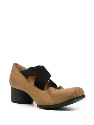 UMA WANG 40mm Square-toe Leather Ballerina Shoes