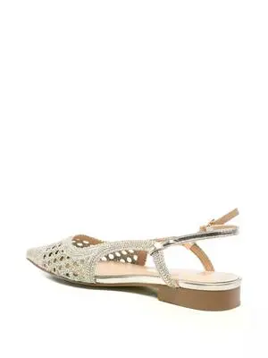 CHICONIC Pointed Mesh Slingback Pumps