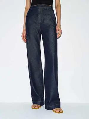 REFORMATION Graycen High-rise Denim Trouser Pant