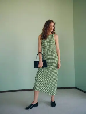 Green Sleeveless Midi Dresses
