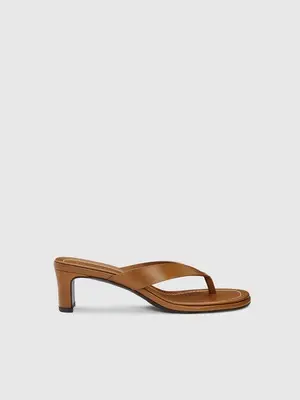 REFORMATION Jessie Block Heel Sandal Brown