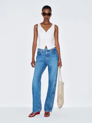 REFORMATION Indie Linen Top - Ivory