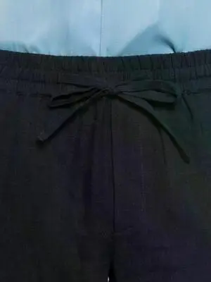 Sandro Straight-leg Linen Trousers With Drawstring Waist